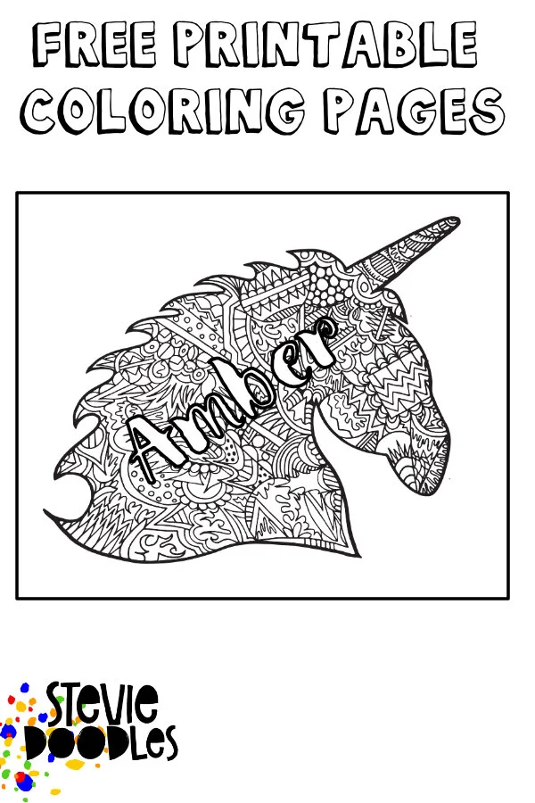 Free Amber Coloring Pages — Stevie Doodles