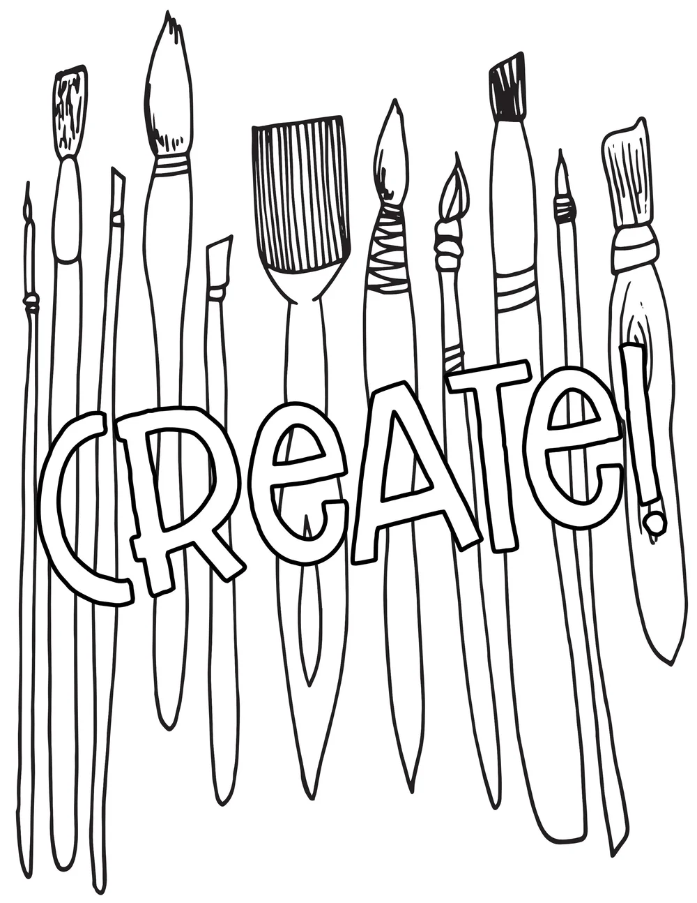 Paint Coloring Pages
