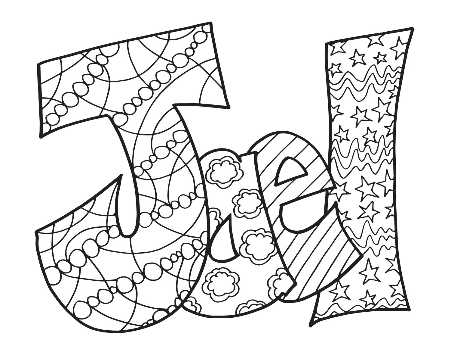 JAEL CLASSIC DOODLE - Free Coloring Page — Stevie Doodles