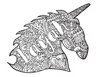 LAYAH UNICORN ZENTANGLE - Free Coloring Page — Stevie Doodles