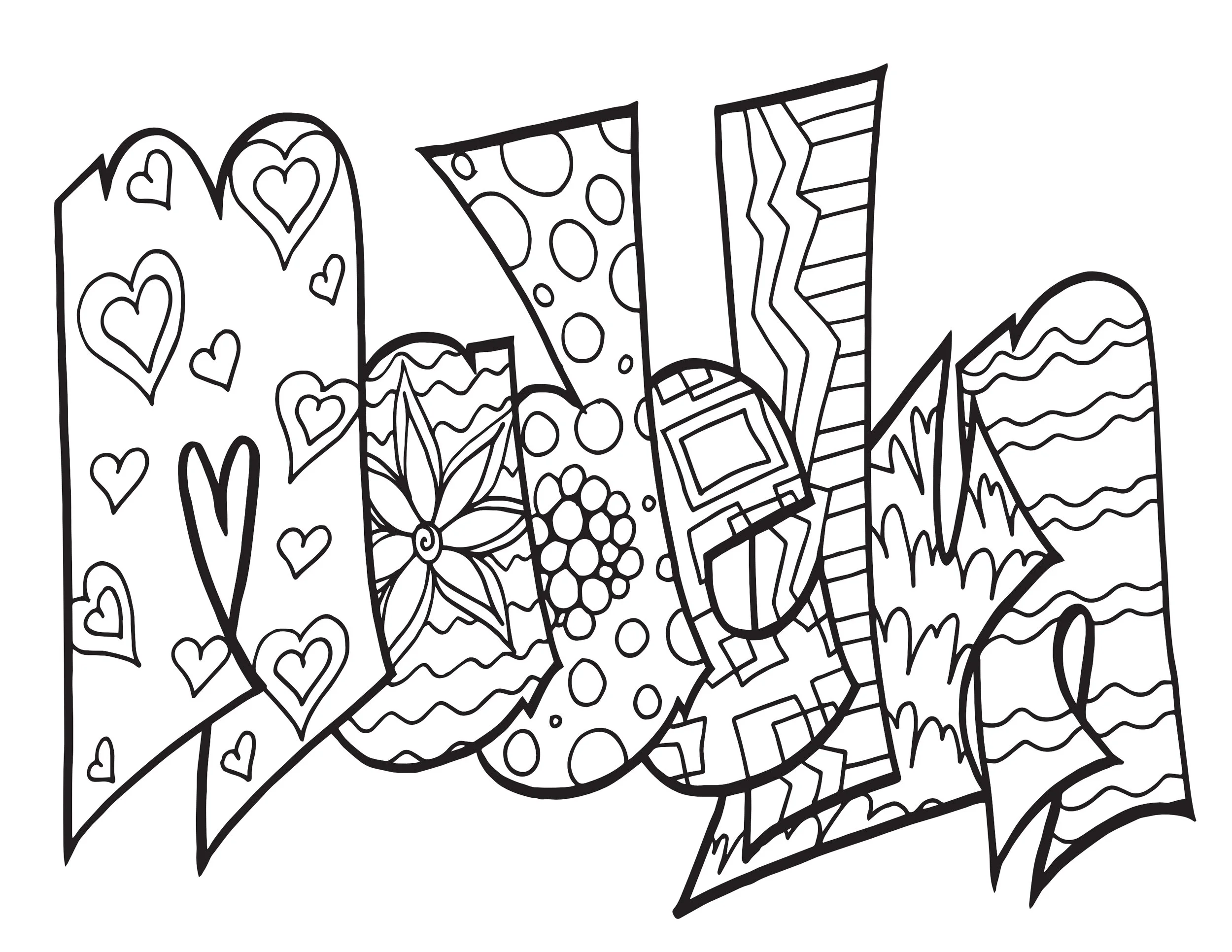 MADELYN Custom Stevie Doodle Free Printable Coloring Page Stevie MADELYN Custom Stevie Doodle Free Printable Coloring Page Stevie