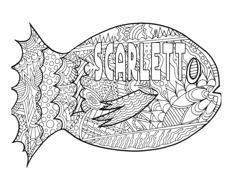 SCARLETT! 3 Free Printable Coloring Pages — Stevie Doodles