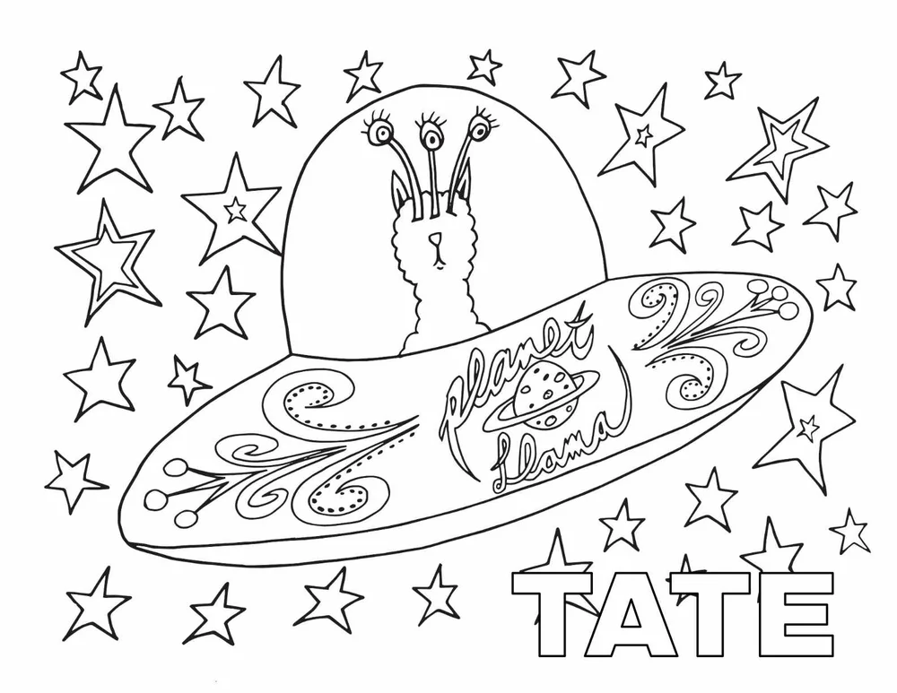 TATE! 4 Free Printable Coloring Pages — Stevie Doodles