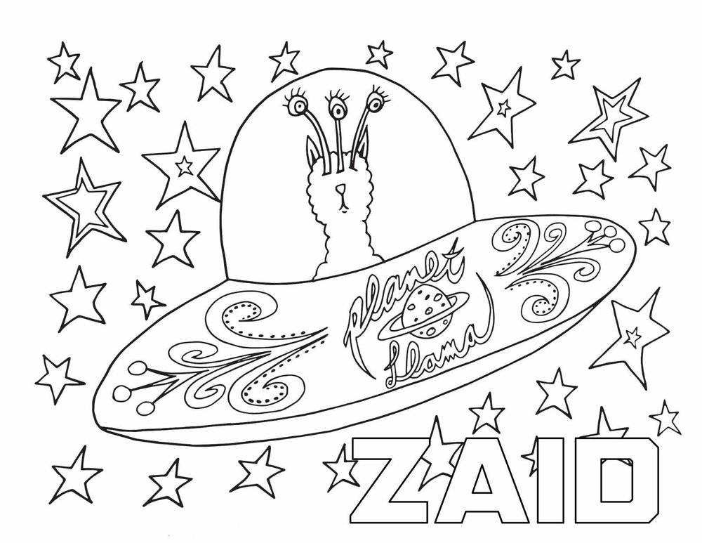 ZAID! 4 Free Printable Coloring Pages — Stevie Doodles