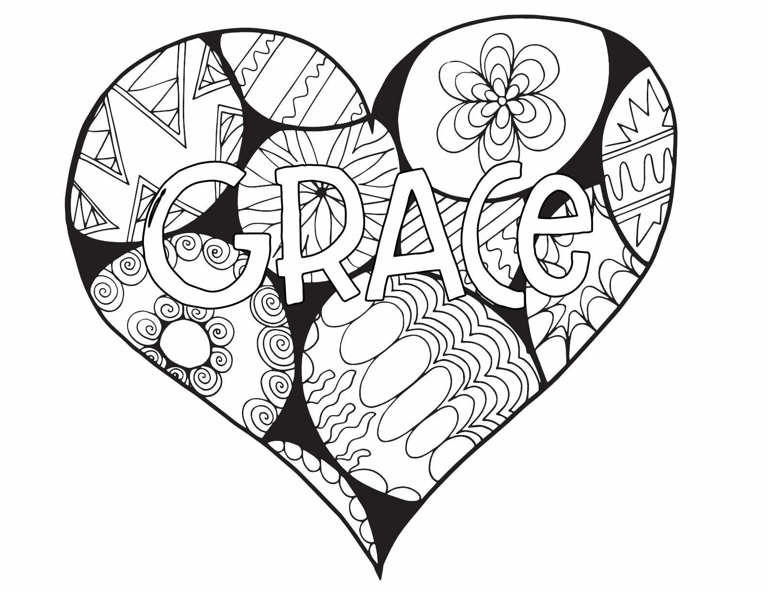 Free Grace Coloring Pages — Stevie Doodles