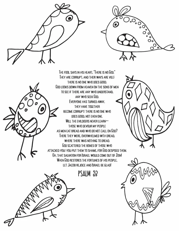 Free Psalms 51 - 60 COLORING PAGES — Stevie Doodles