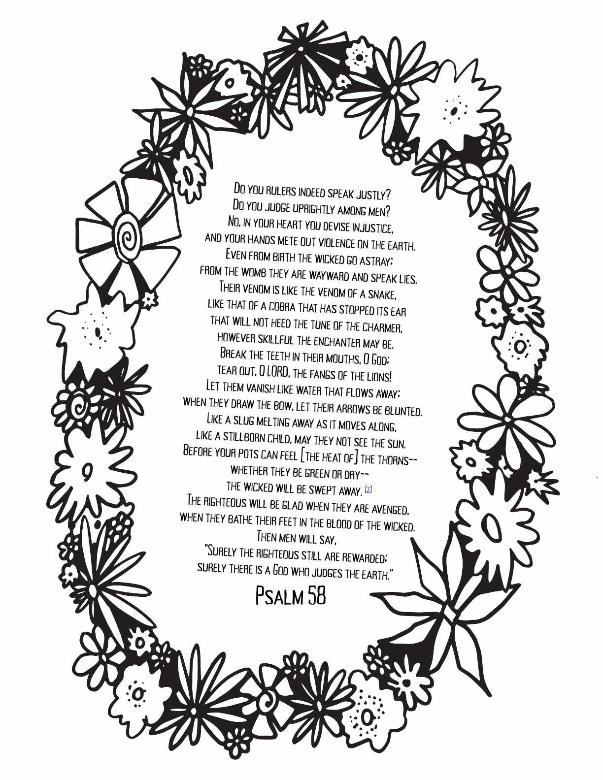 Free Psalms 51 - 60 COLORING PAGES — Stevie Doodles