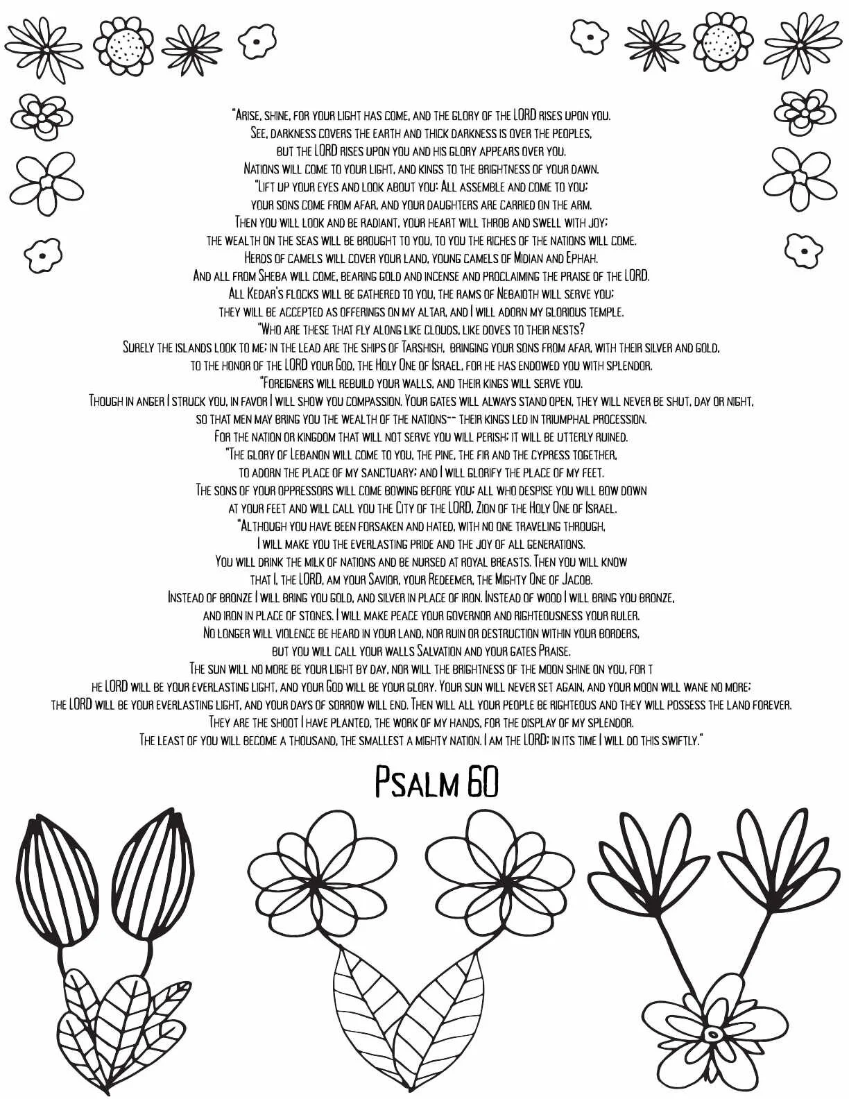 Free Psalms 51 - 60 COLORING PAGES — Stevie Doodles