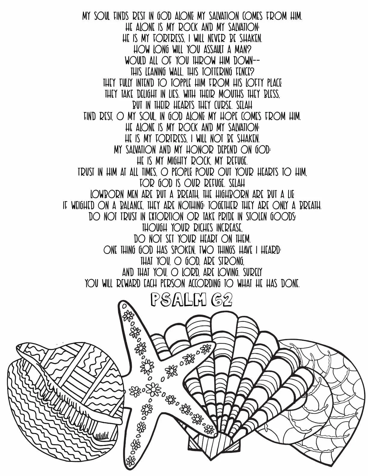 Psalms 61 - 70 - Free Coloring — Stevie Doodles