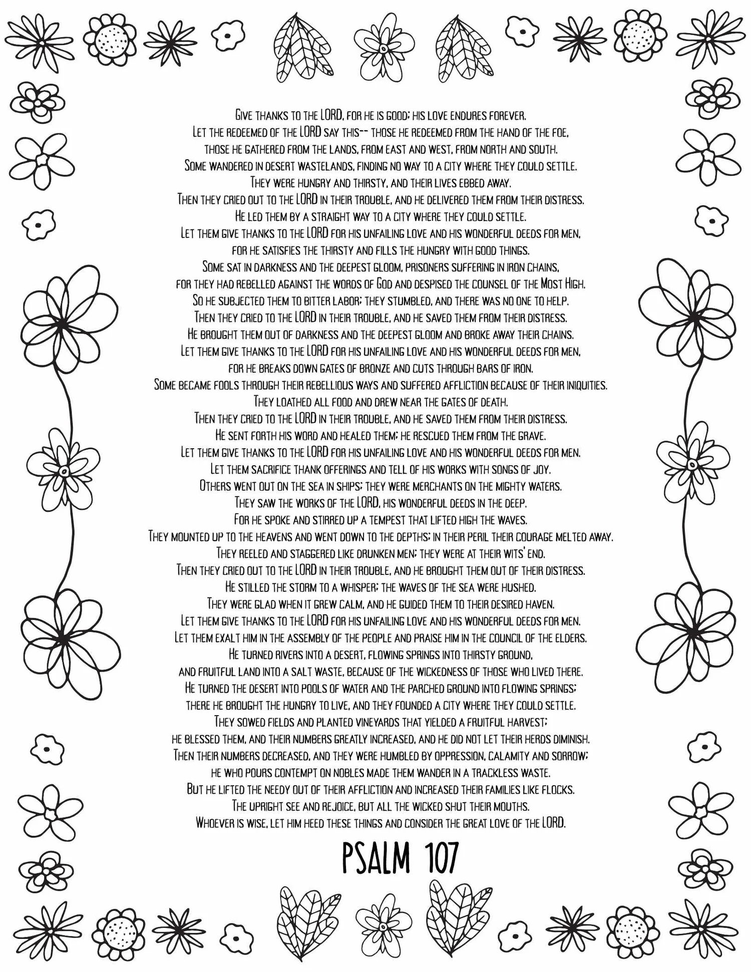 psalms — Free Coloring Pages — Stevie Doodles