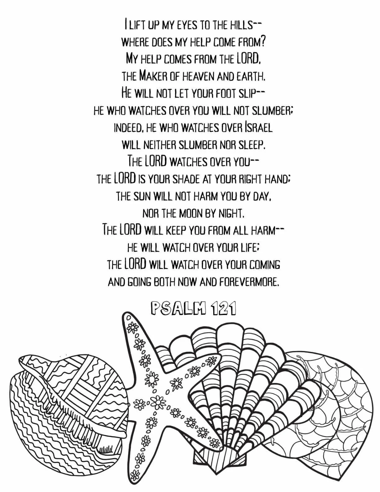 Psalms 121 - 130 - Free Coloring — Stevie Doodles