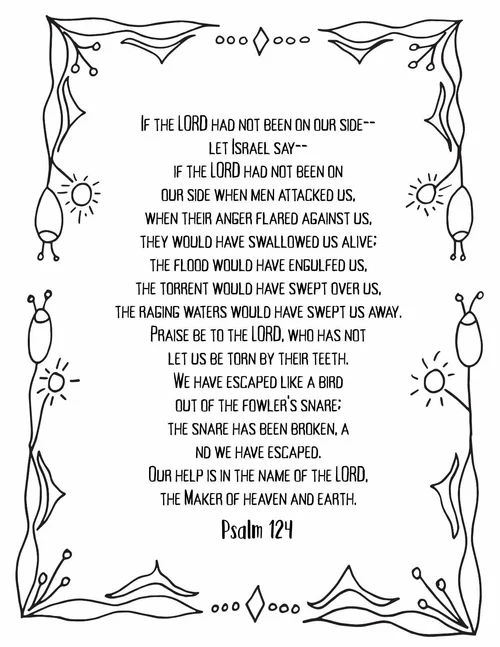 Psalms 121 - 130 - Free Coloring — Stevie Doodles