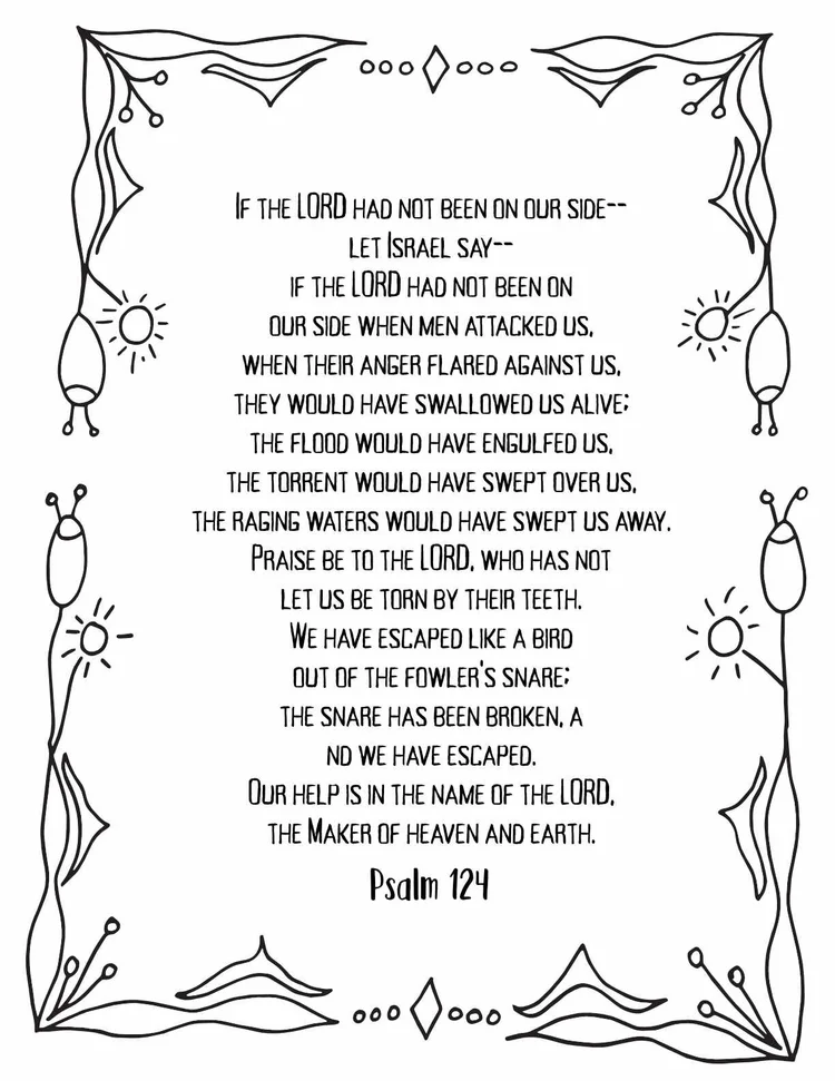 Psalms 121 - 130 - Free Coloring — Stevie Doodles