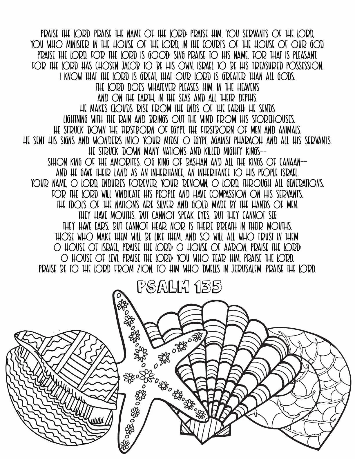 Psalms 131 - 140 - Free Coloring — Stevie Doodles