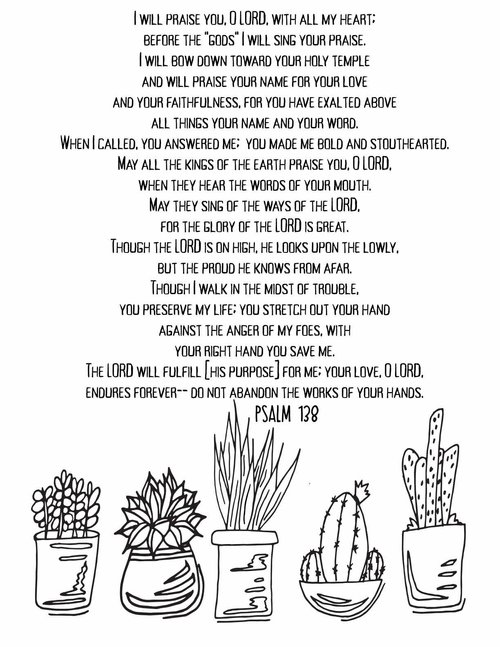 Psalms 131 - 140 - Free Coloring — Stevie Doodles