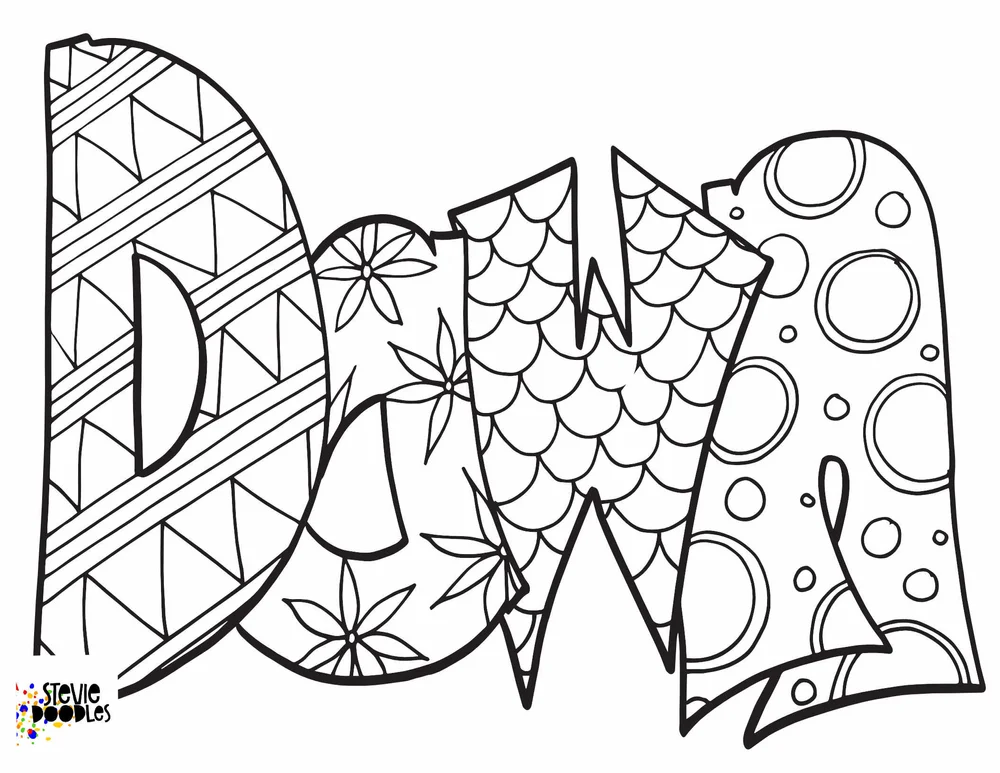DAWN- Free Coloring Page - Classic Stevie Doodles — Stevie Doodles
