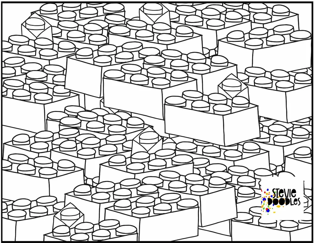 Free Lego Coloring Pages! — Stevie Doodles