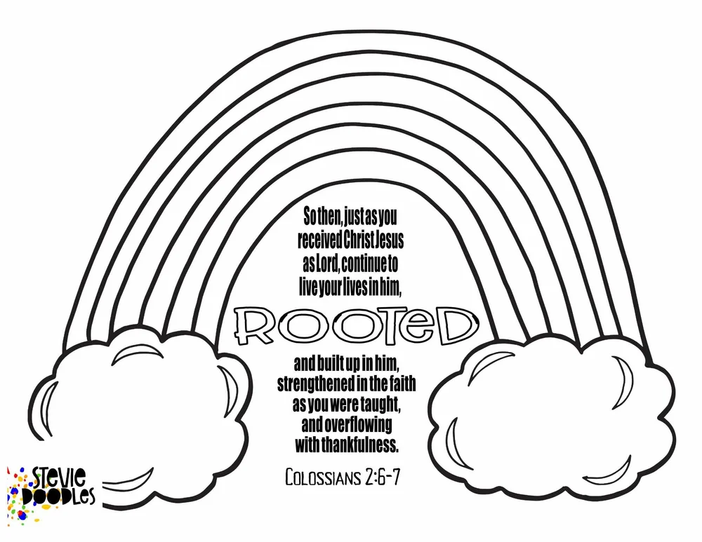 Free Colossians 2:6-7 Coloring Page — Stevie Doodles