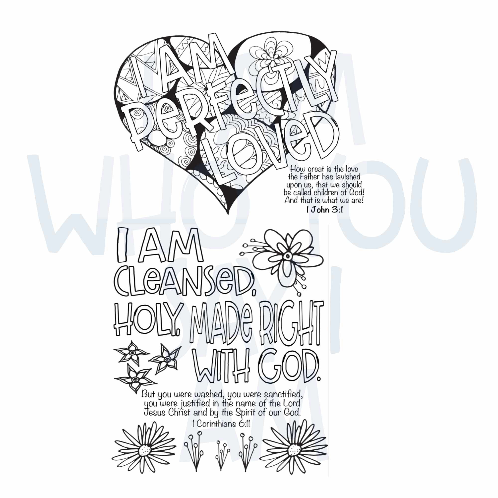 4 Free Identity In Christ Coloring Pages - Free To Print And Color ...