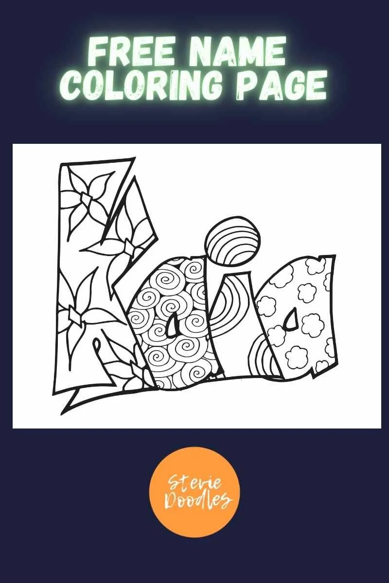 KAIA - A Free Kaia Coloring Page — Stevie Doodles