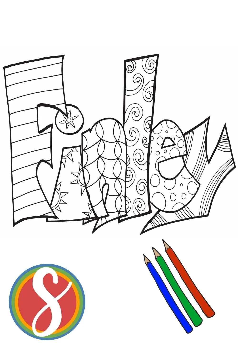 Free FINLEY Coloring Page — Stevie Doodles