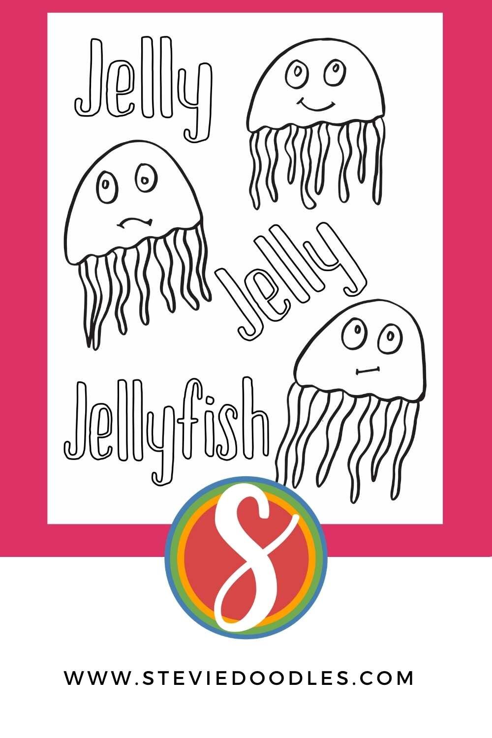 Free Jellyfish Coloring Pages — Stevie Doodles