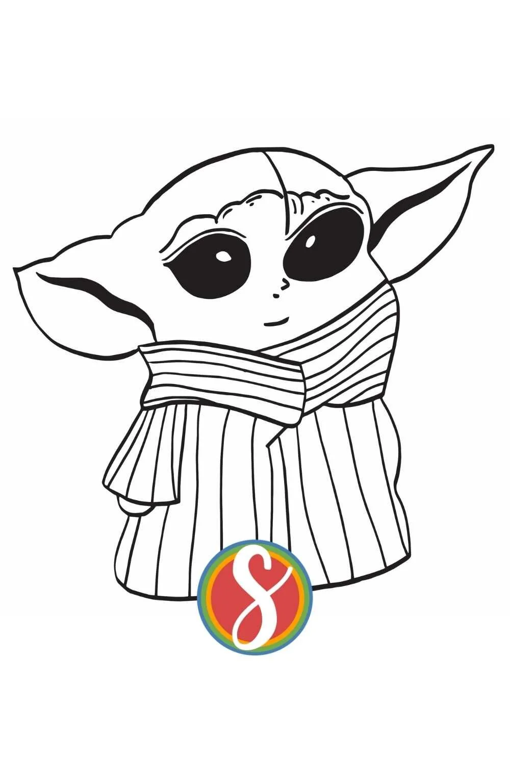 Free Baby Yoda Coloring Pages (Grogu) — Stevie Doodles