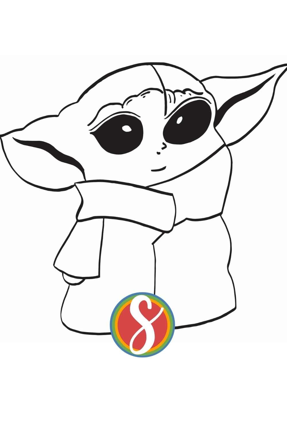 Free Baby Yoda Coloring Pages (Grogu) — Stevie Doodles
