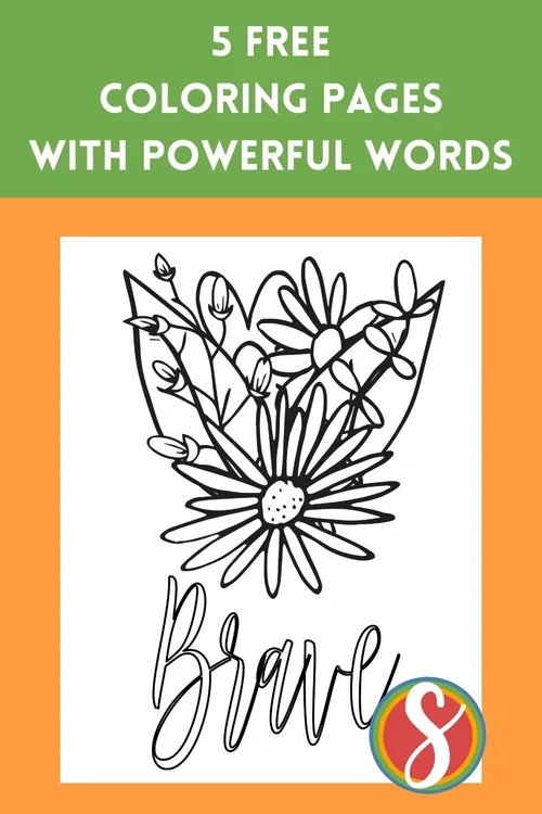 5 Free Powerful Words Coloring Pages — Stevie Doodles