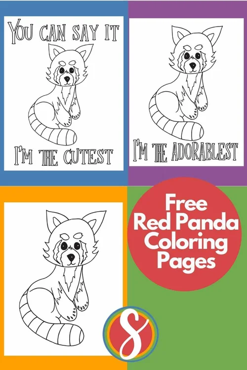 4 Free Red Panda Coloring Pages — Stevie Doodles