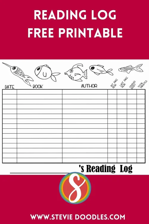 20+ Free Printable Reading Logs — Stevie Doodles