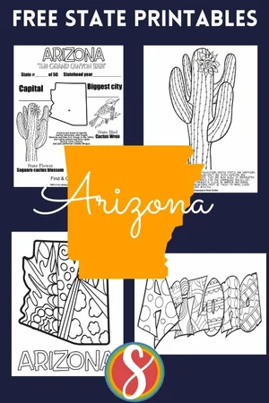 Free Arizona Coloring Page — Stevie Doodles