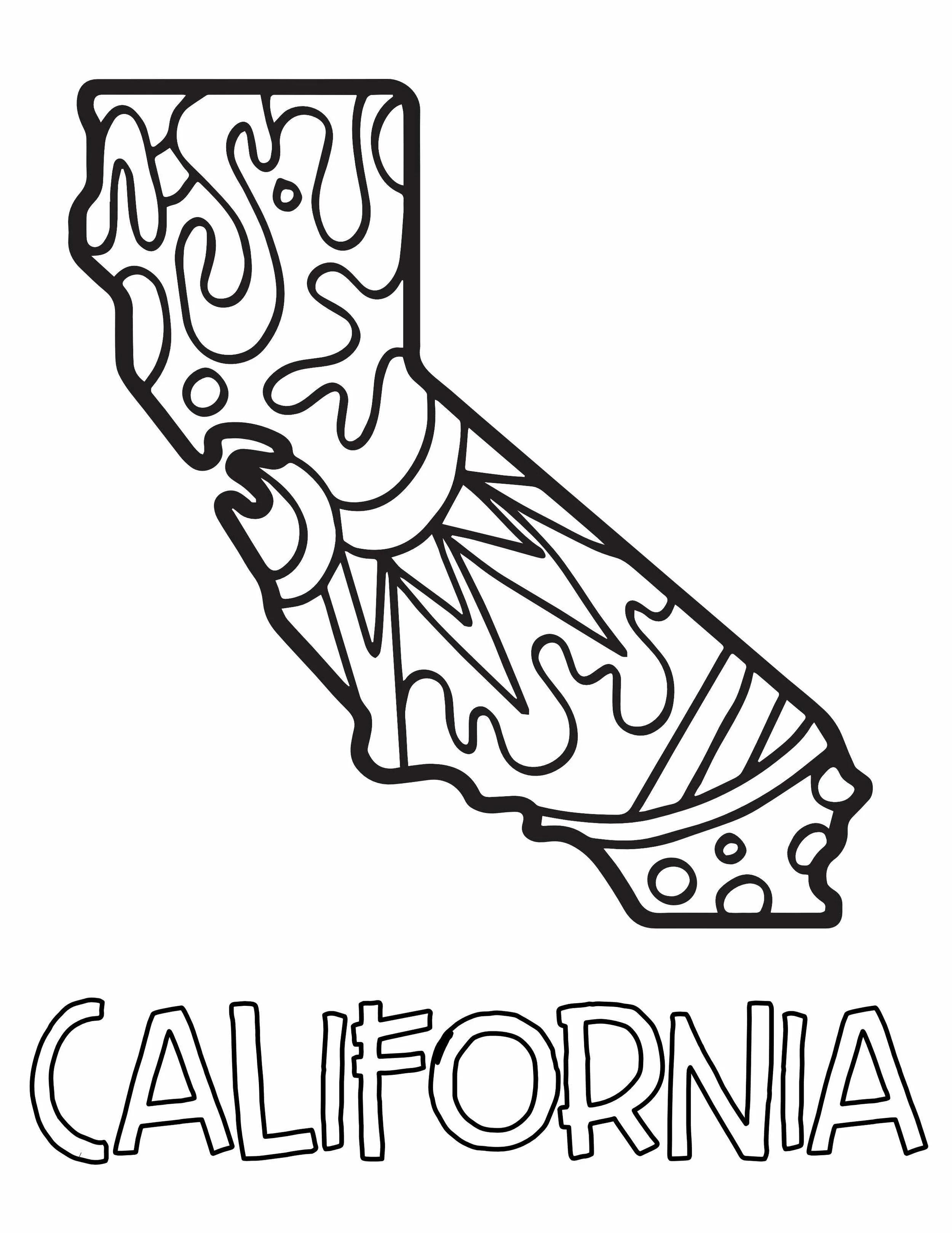 Free California Coloring Pages — Stevie Doodles