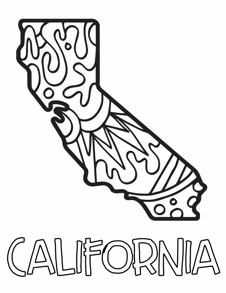 Free California Coloring Pages — Stevie Doodles