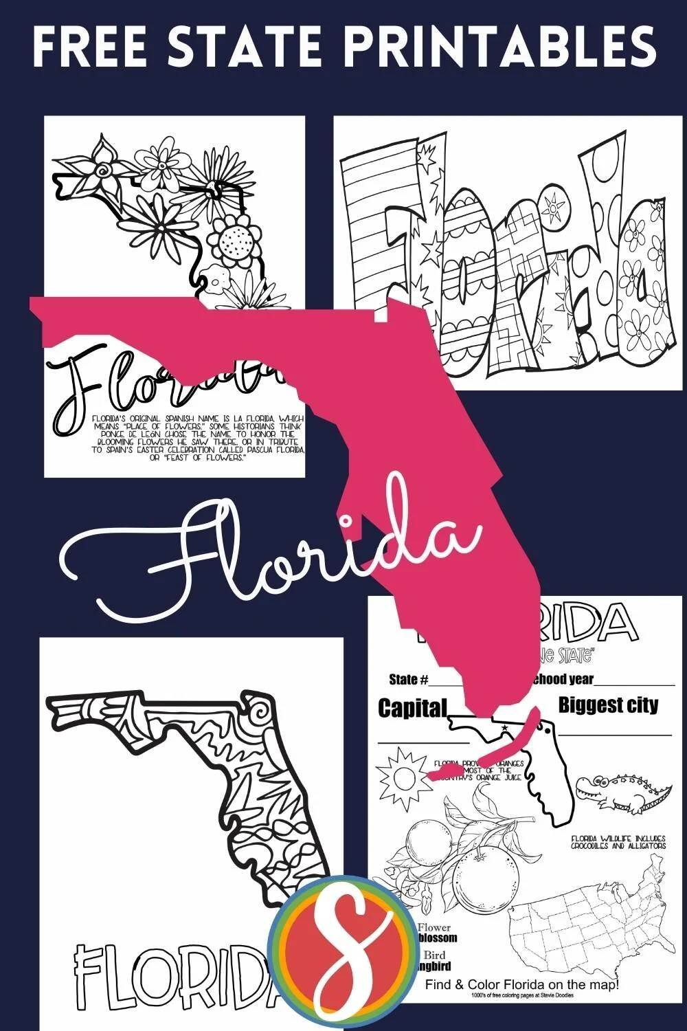 Free Florida Coloring Pages — Stevie Doodles