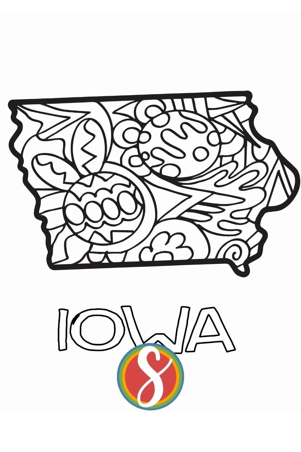 Iowa Hawkeye Coloring Pages Sketch Coloring Page