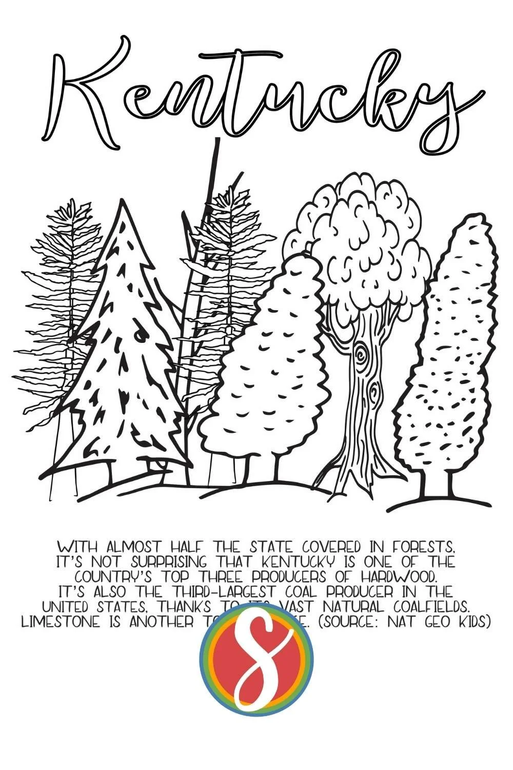 Free Kentucky Coloring Pages — Stevie Doodles