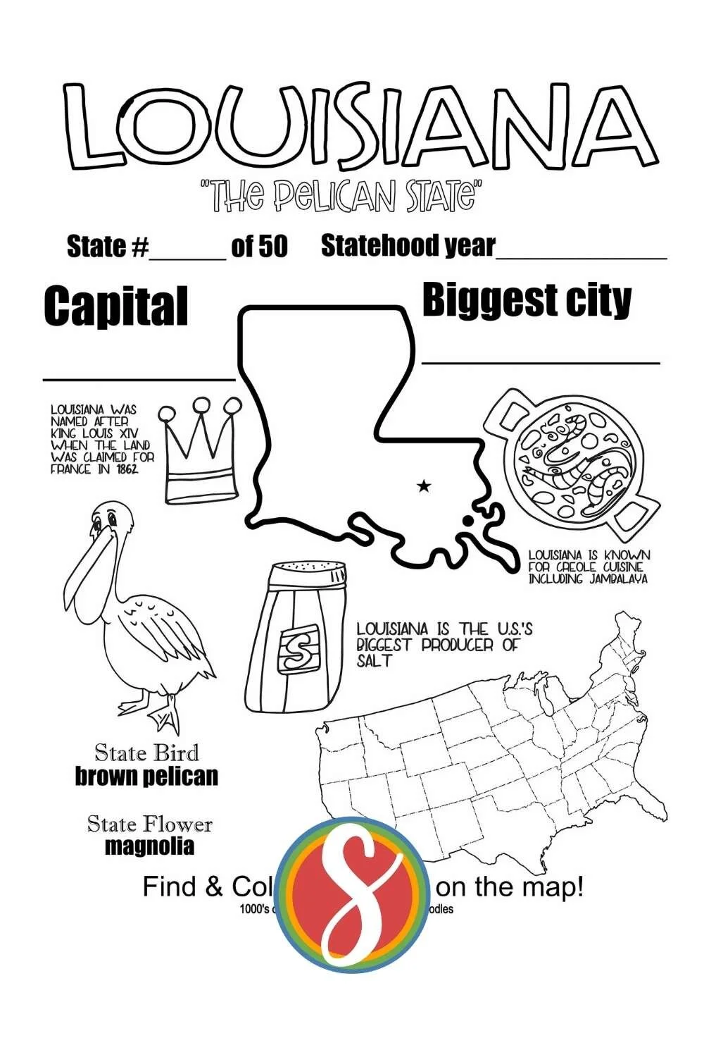 Louisiana Purchase Coloring Page Sketch Coloring Page