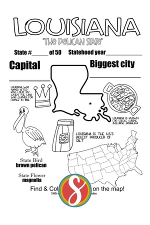 Free Louisiana Coloring Pages — Stevie Doodles