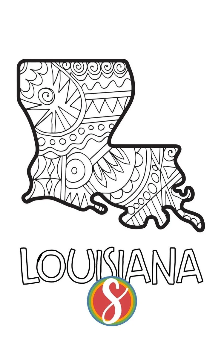 Free Louisiana Coloring Pages — Stevie Doodles