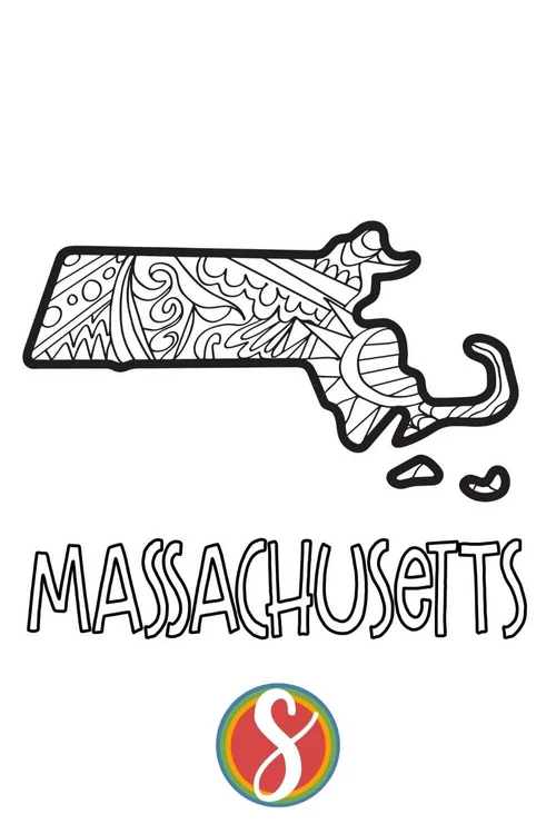 Free Massachusetts Coloring Pages — Stevie Doodles