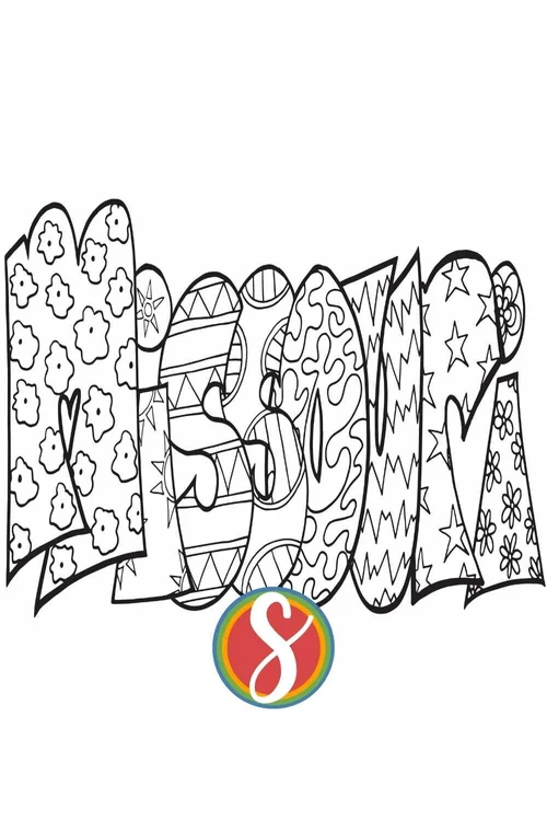 Free Missouri Coloring Pages — Stevie Doodles