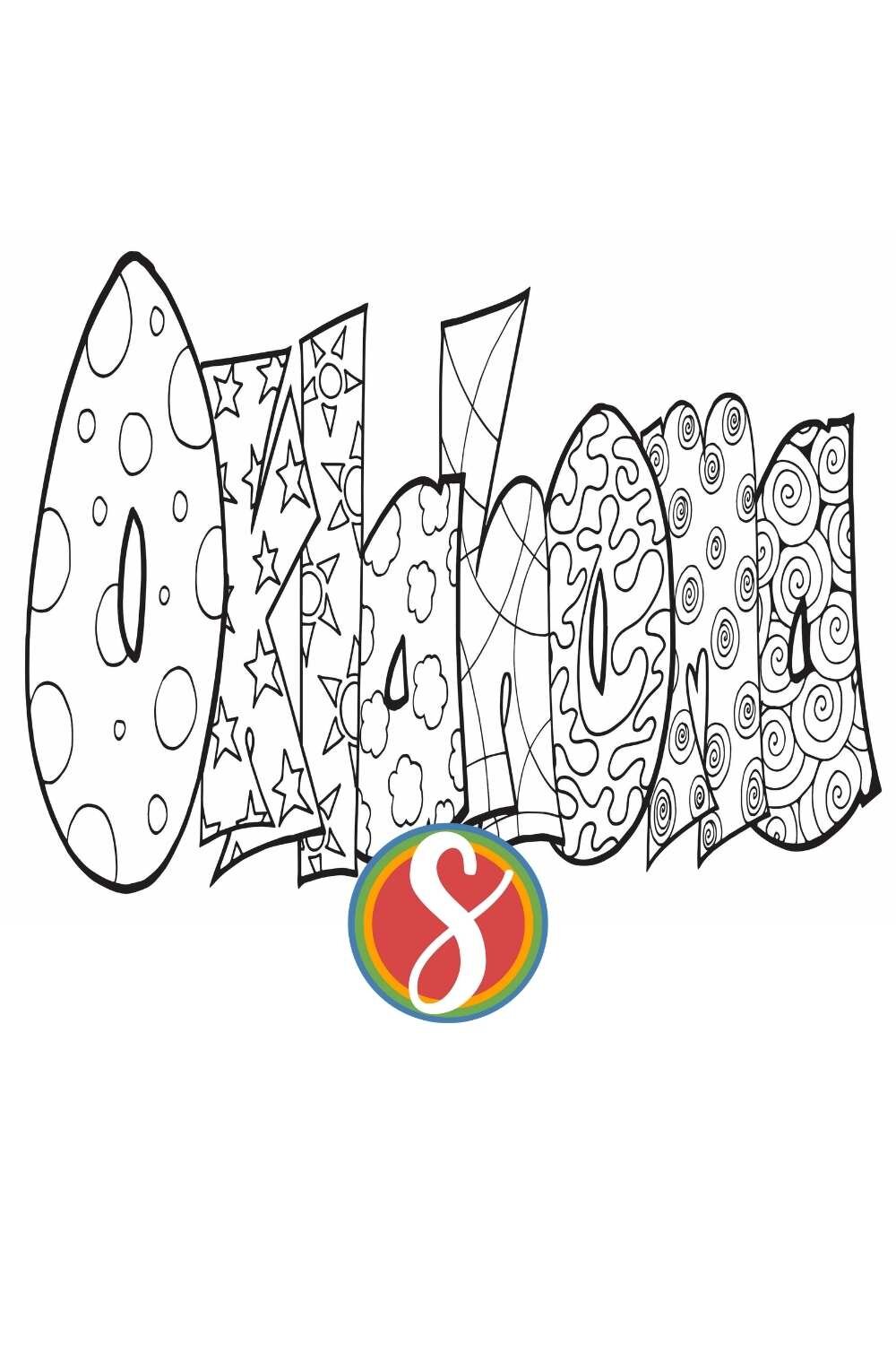 Free Oklahoma Coloring Pages — Stevie Doodles