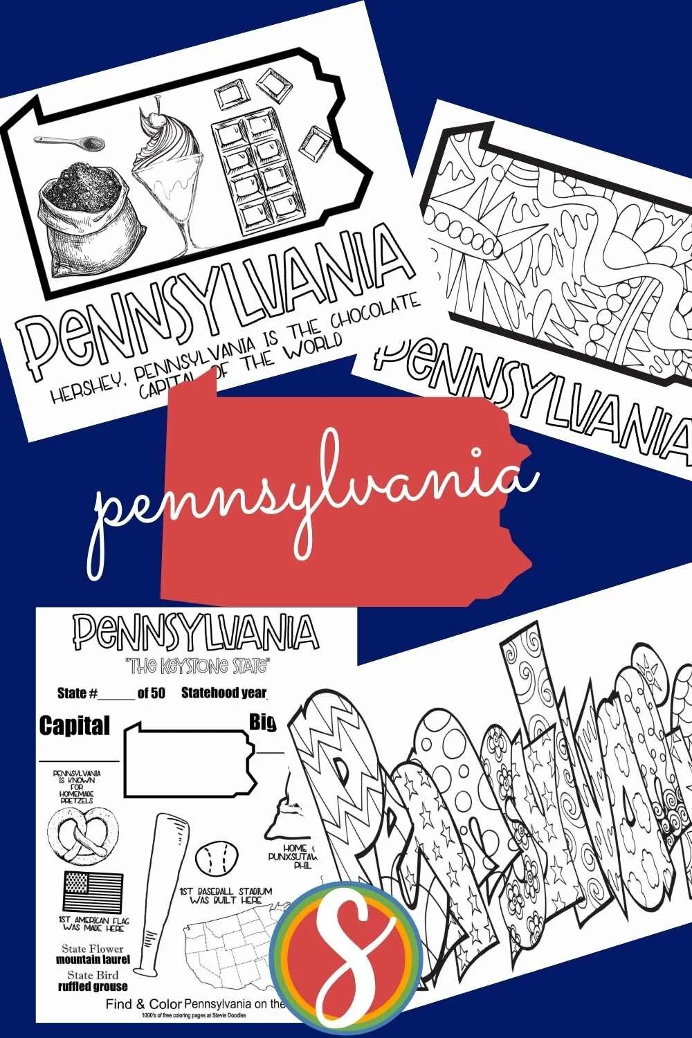 Free Pennsylvania Coloring Pages — Stevie Doodles