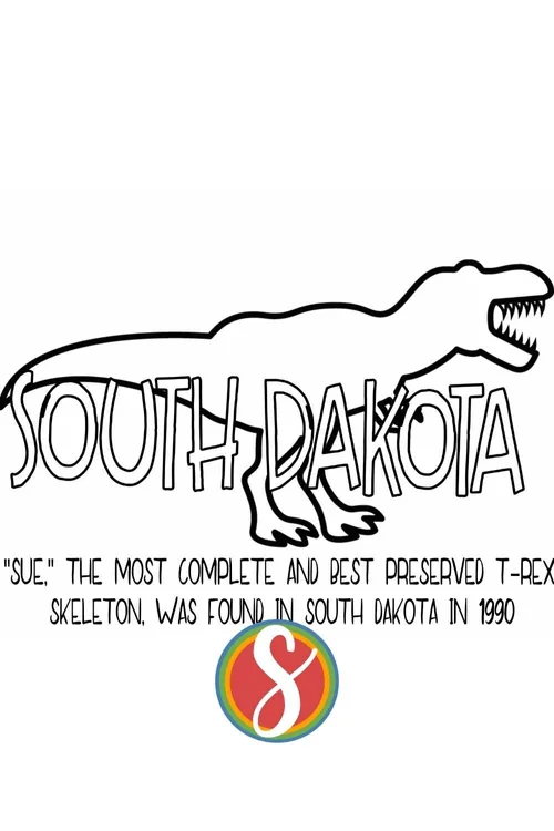 Free South Dakota Coloring Pages — Stevie Doodles