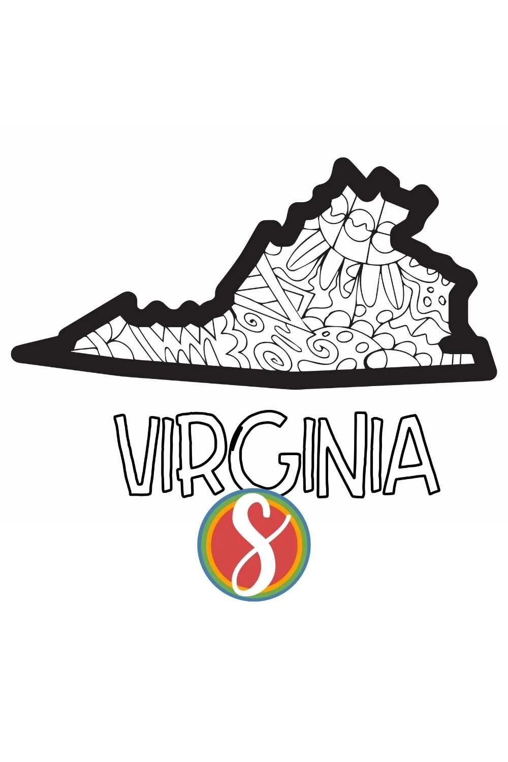 Virginia Map Coloring Page Coloring Pages