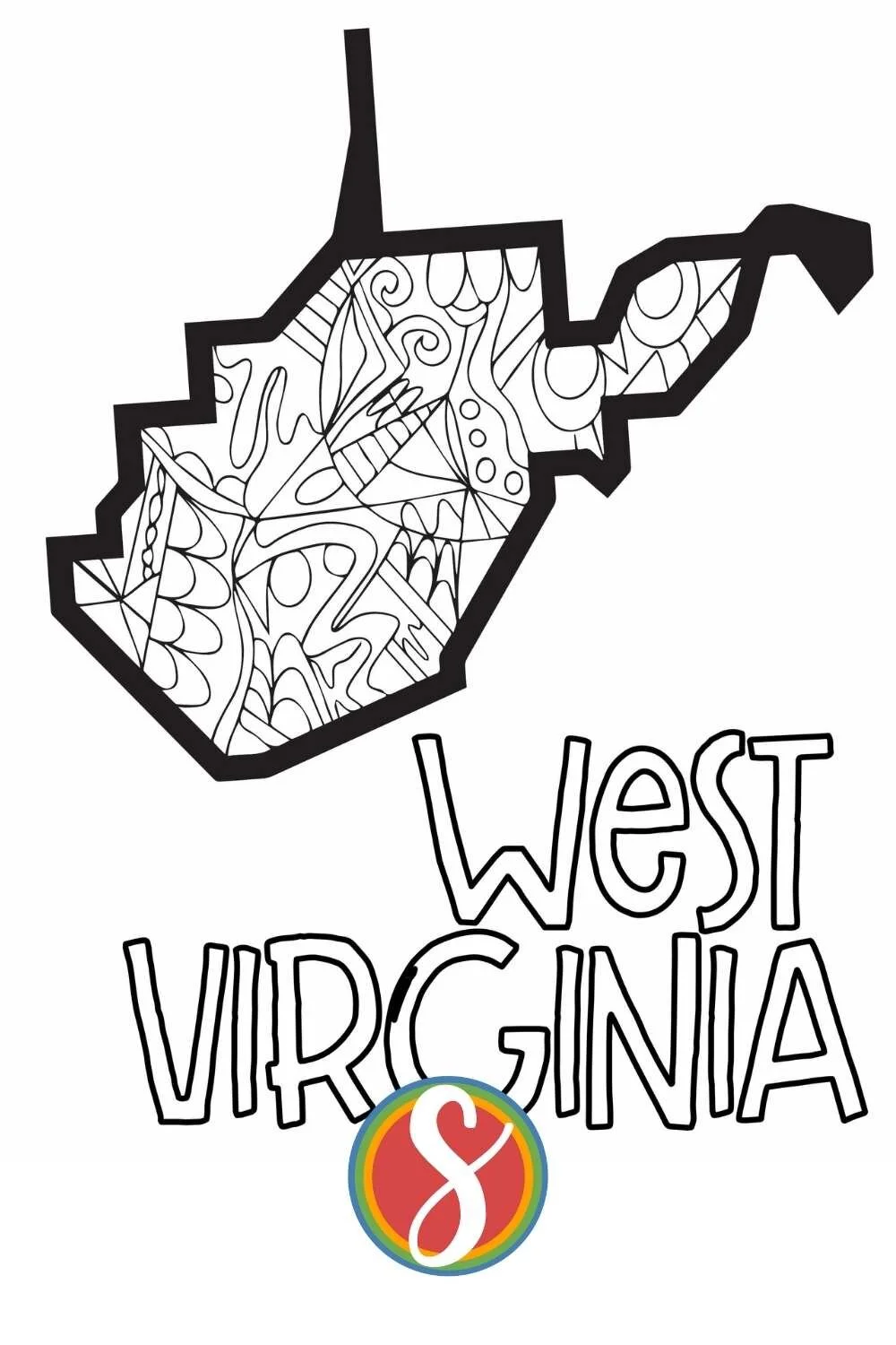 Free West Virginia Coloring Pages — Stevie Doodles