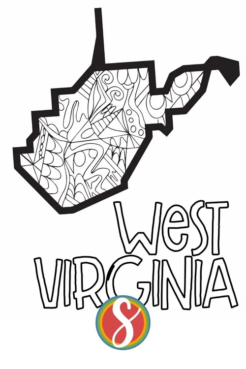 Free West Virginia Coloring Pages — Stevie Doodles