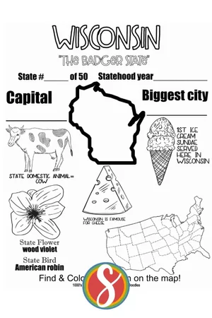 Free Wisconsin Activity Printables — Stevie Doodles