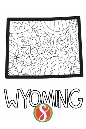 Free Wyoming Coloring Pages — Stevie Doodles